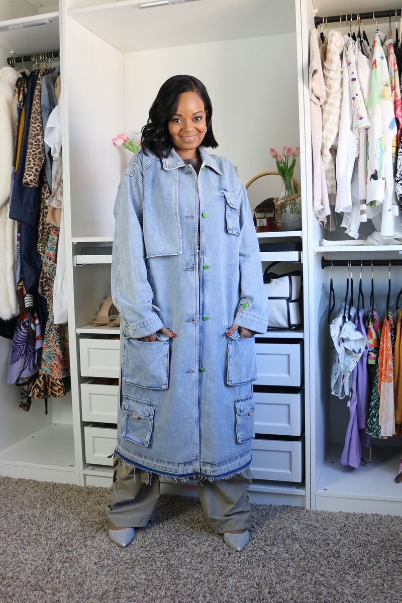 Fashion Forward Denim Trench Coat – The Salt Society